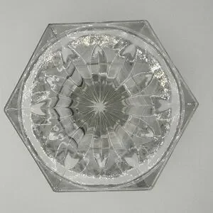 Holiday | Vintage Egg Shaped Cut Glass Pedestal Candy Dish Jar With Lid ...